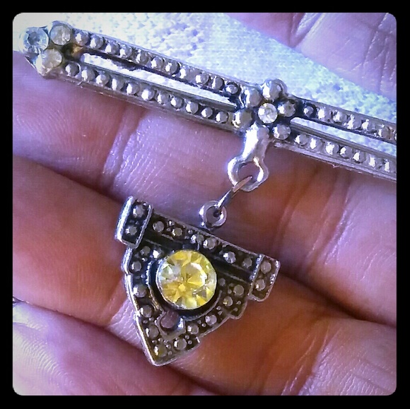 Jewelry | Vintage Triangle Charm Dangle Brooch | Poshmark